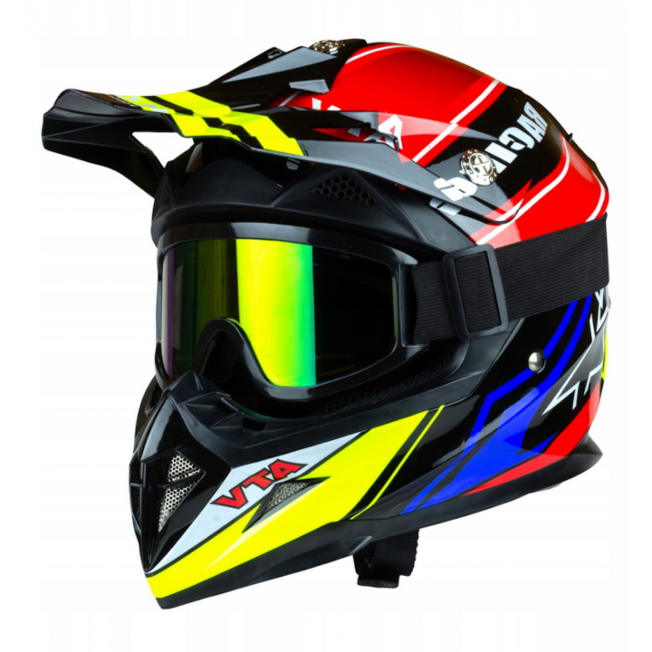Kask HORN ENDURO ATV h915 Czerwono- Żółty + Okulary – Horn Helmets ...